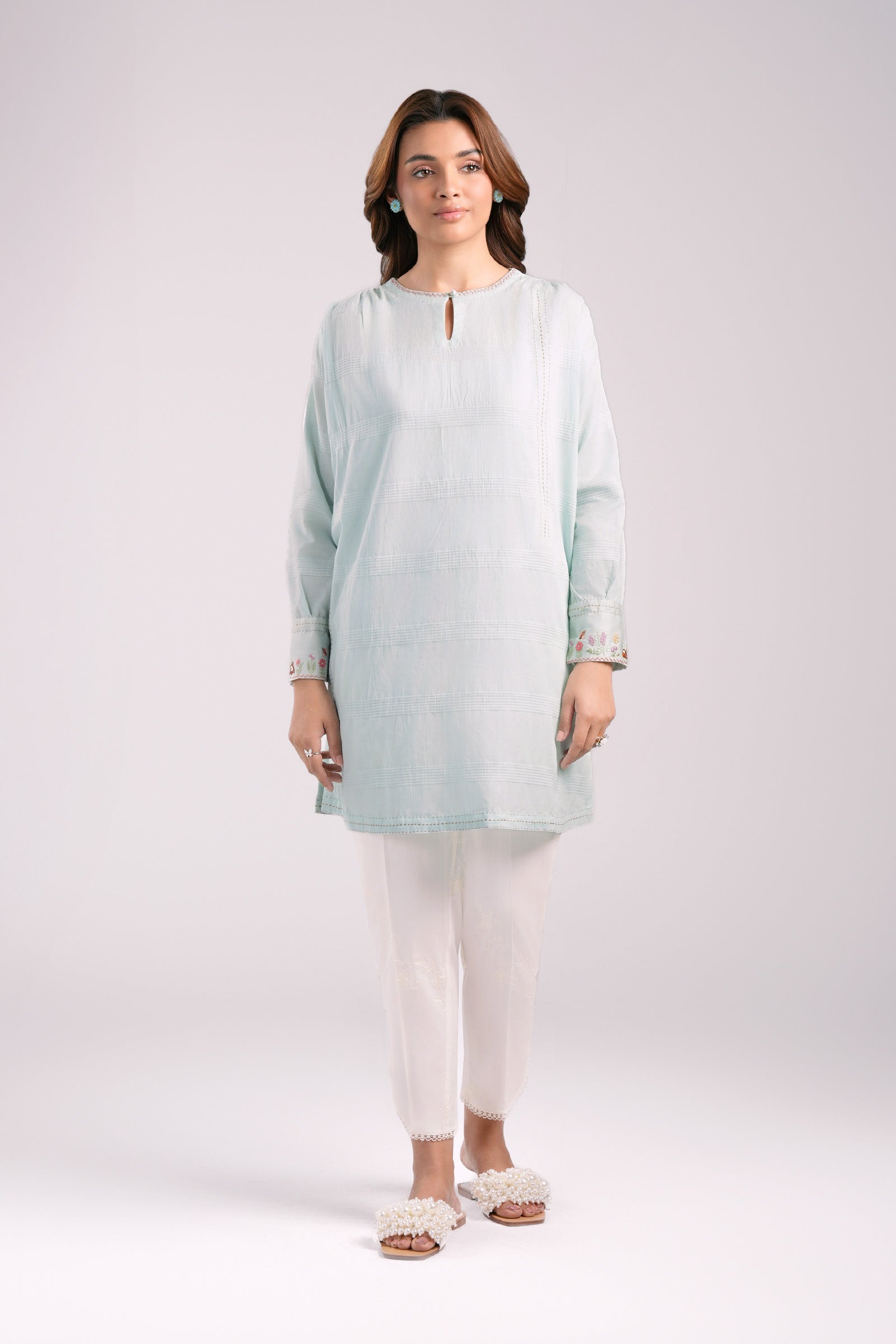 Embroidered Textured Tunic – Maria.B. Designs (AE)