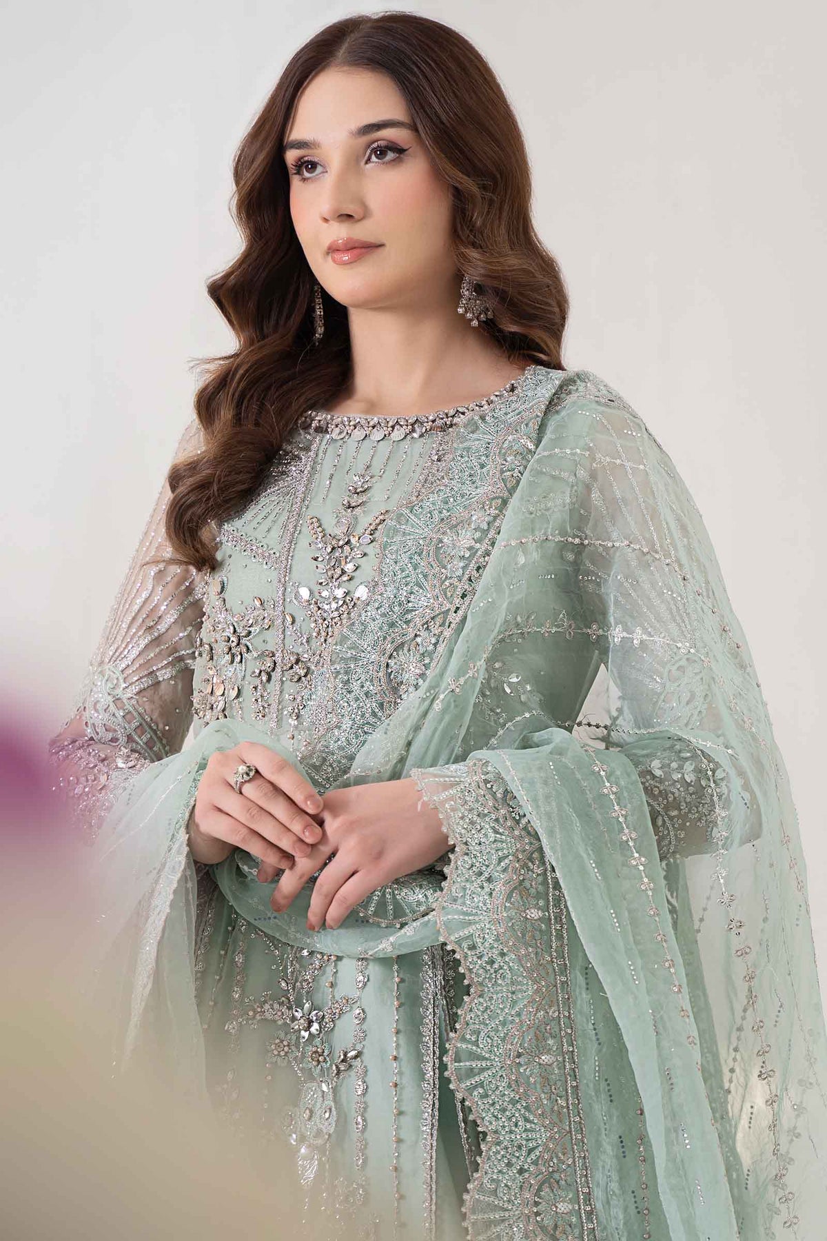 3 Piece Embroidered Organza Suit | BDS-2803 – Maria.B. Designs (AE)