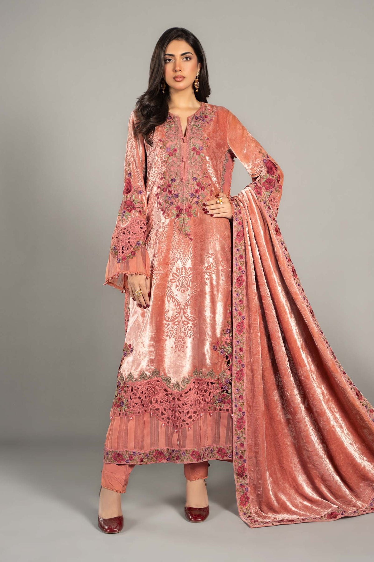 3 Piece Embroidered Palachi Suit | DLS-1206 – Maria.B. Designs (AE)
