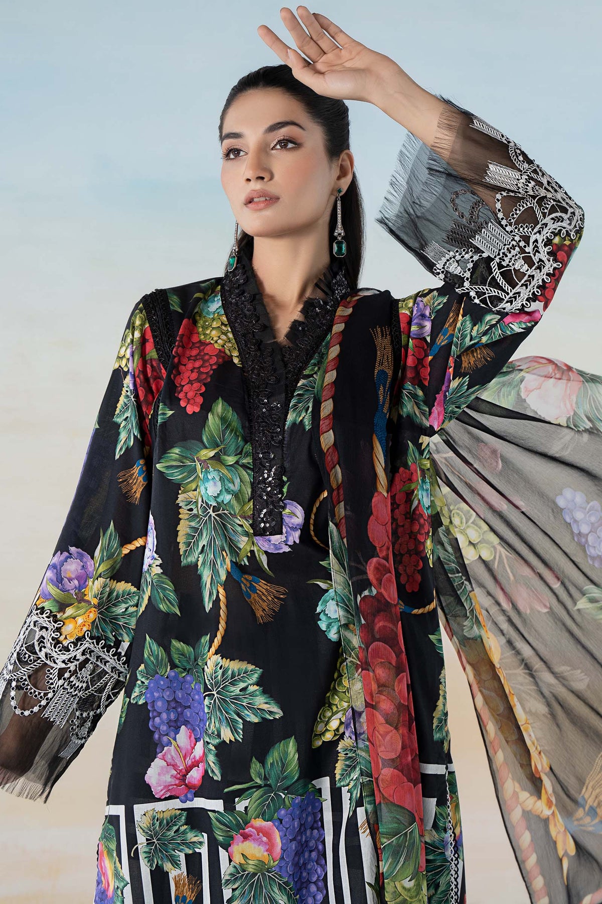 3 PIECE PRINTED LAWN SUIT | MPS-2108-B – Maria.B. Designs (AE)
