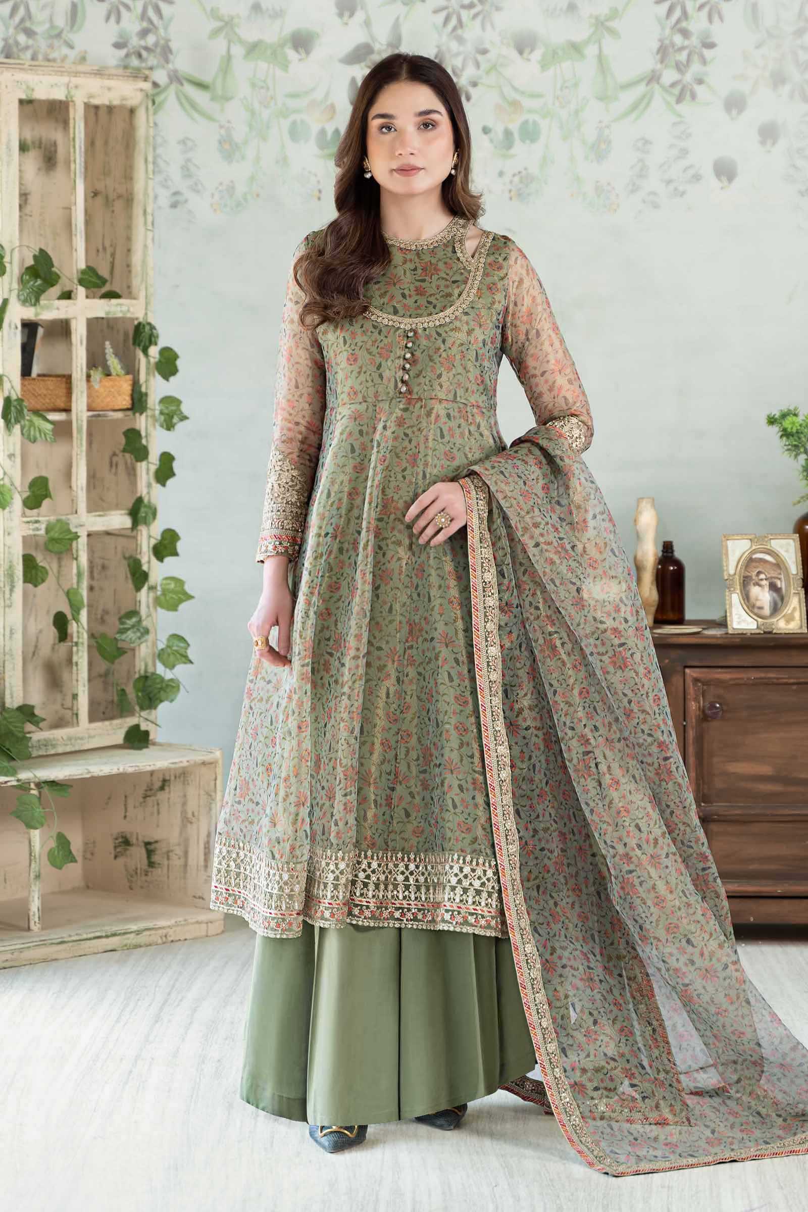 3 Piece Printed Cotton Net Suit – Maria.B. Designs (AE)