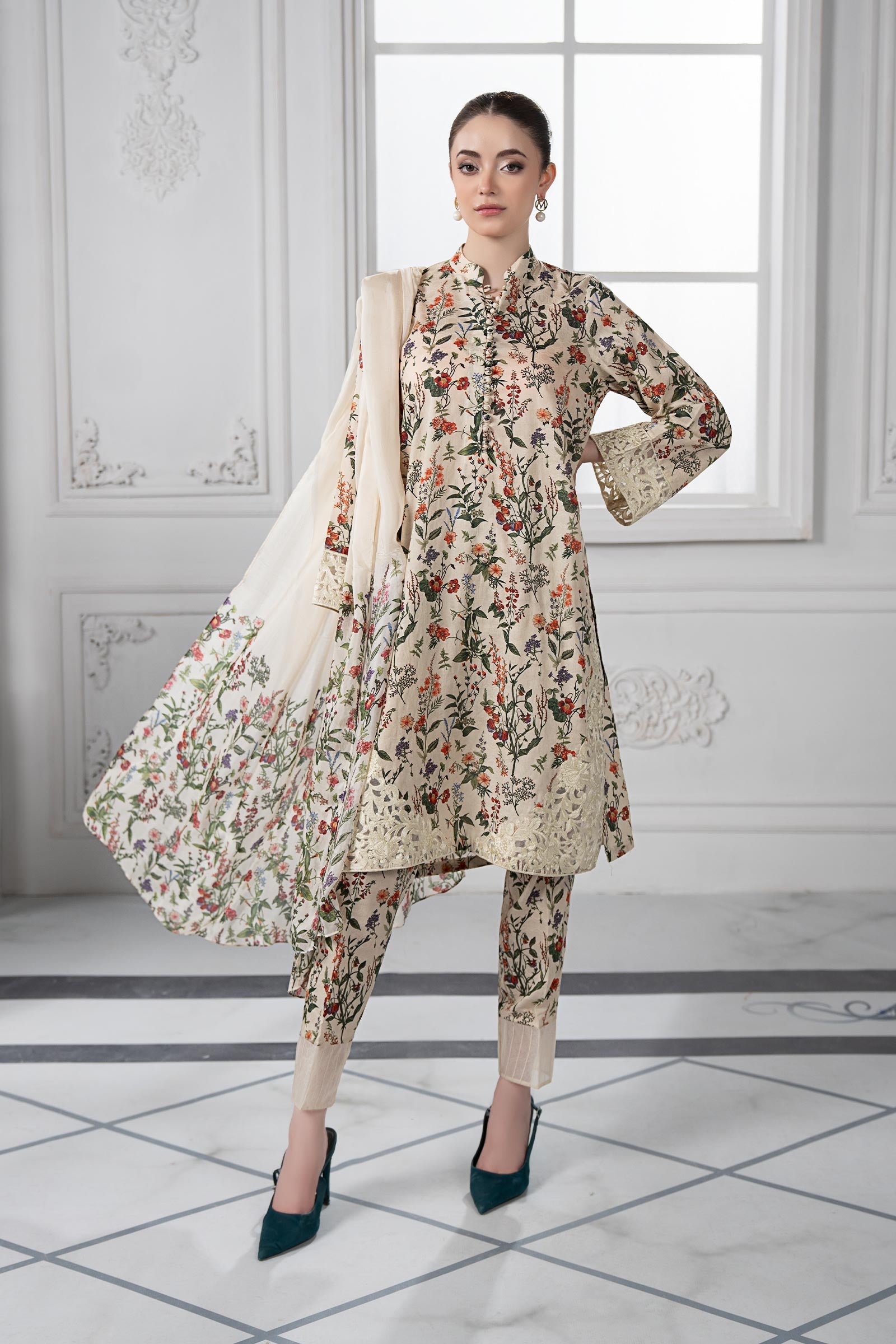 3 Piece Embroidered Suit – Maria.B. Designs (AE)