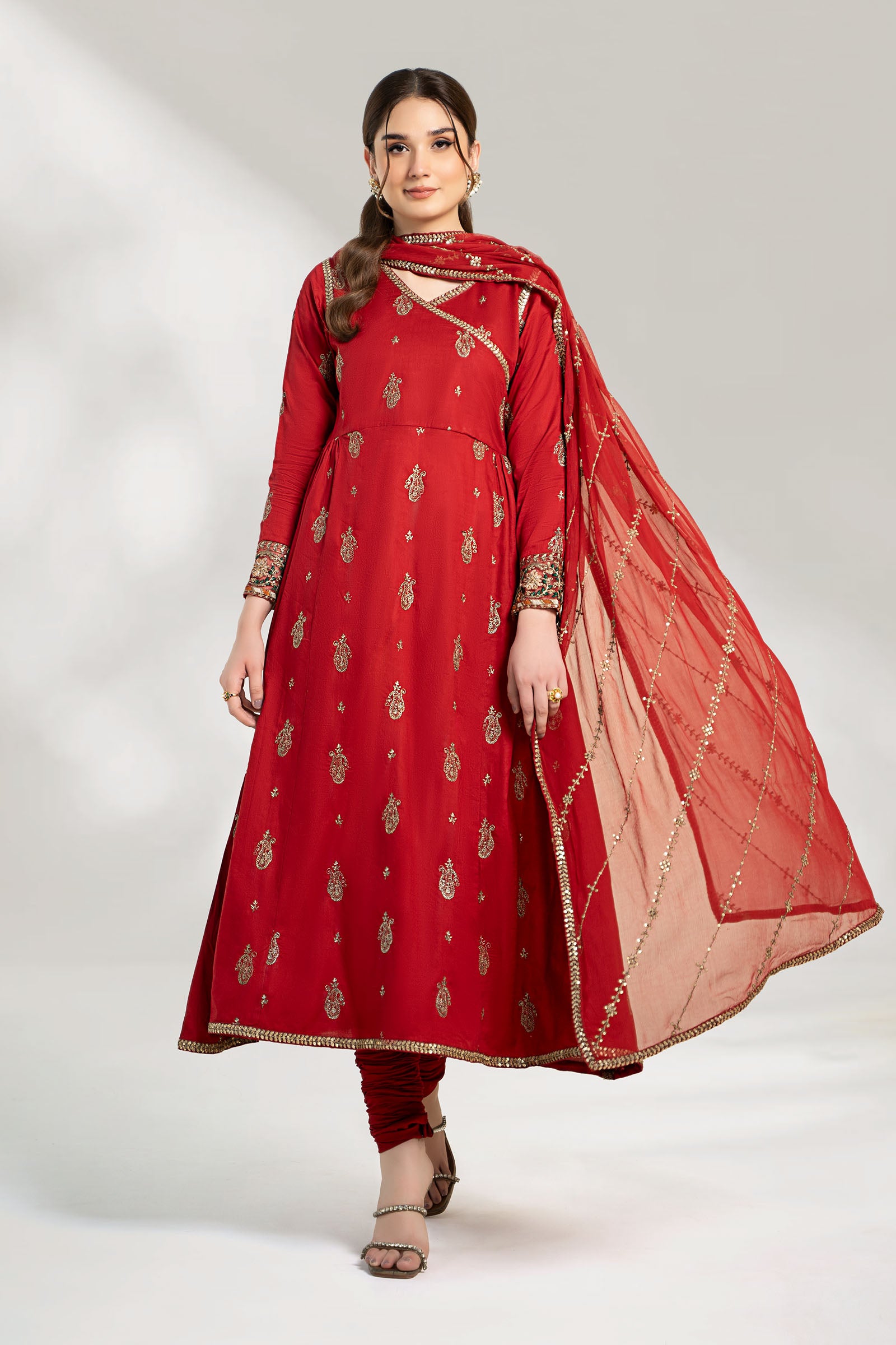 3 Piece Embroidered Cotton Net Suit – Maria.B. Designs (AE)