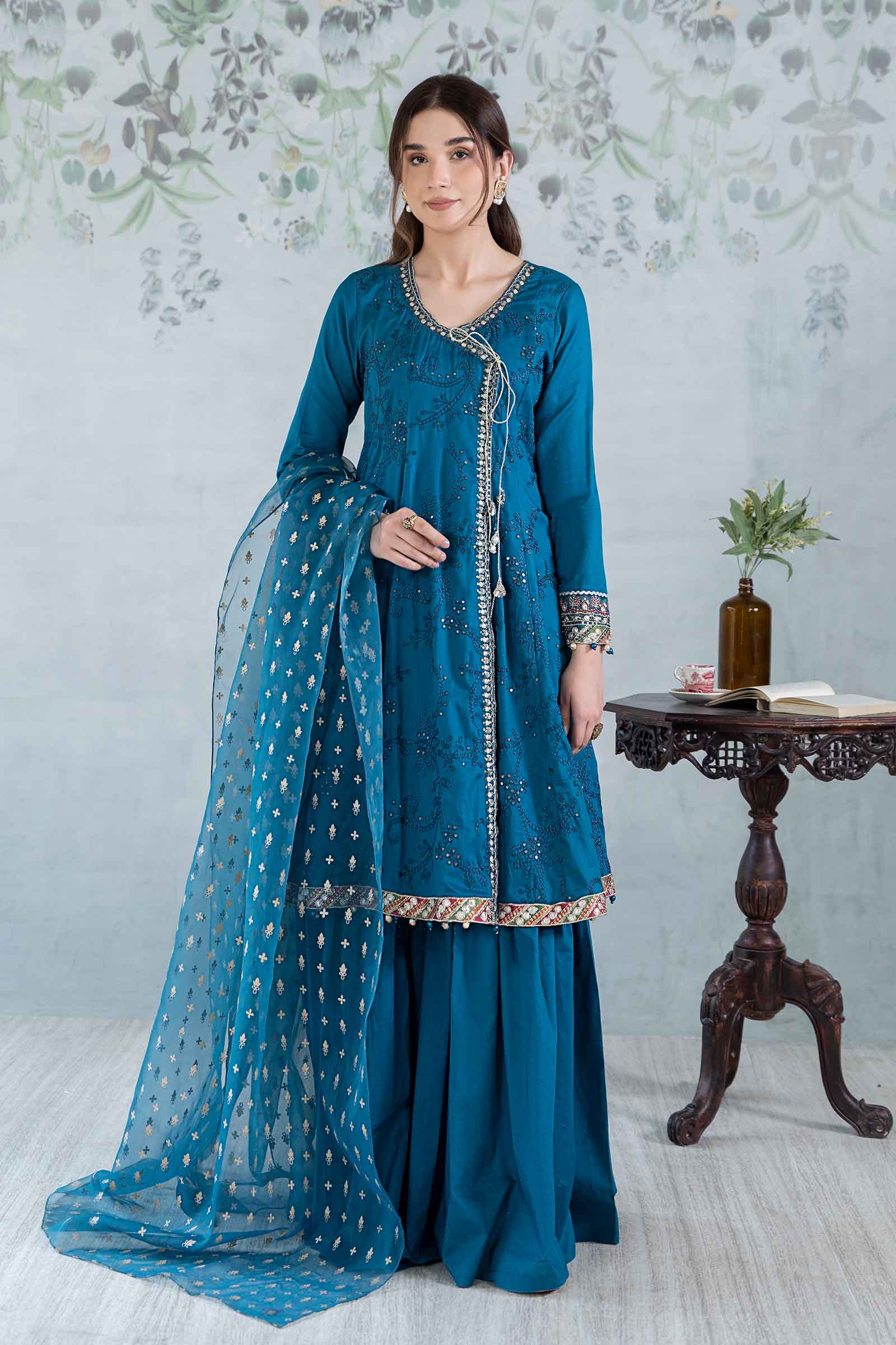 3 Piece Embroidered Net Suit – Maria.B. Designs (AE)