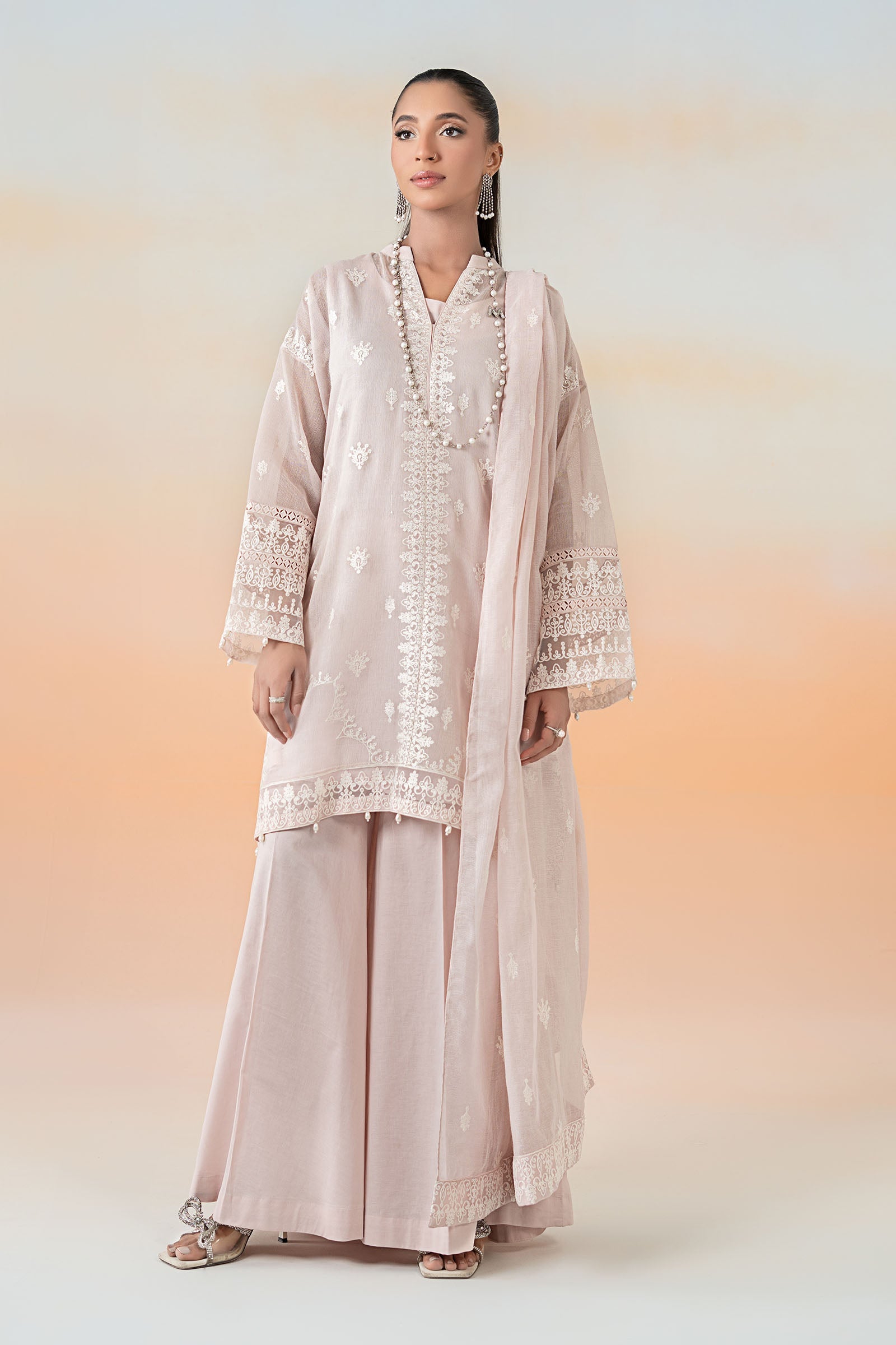 3 Piece Embroidered Cotton Net Suit – Maria.B. Designs (AE)