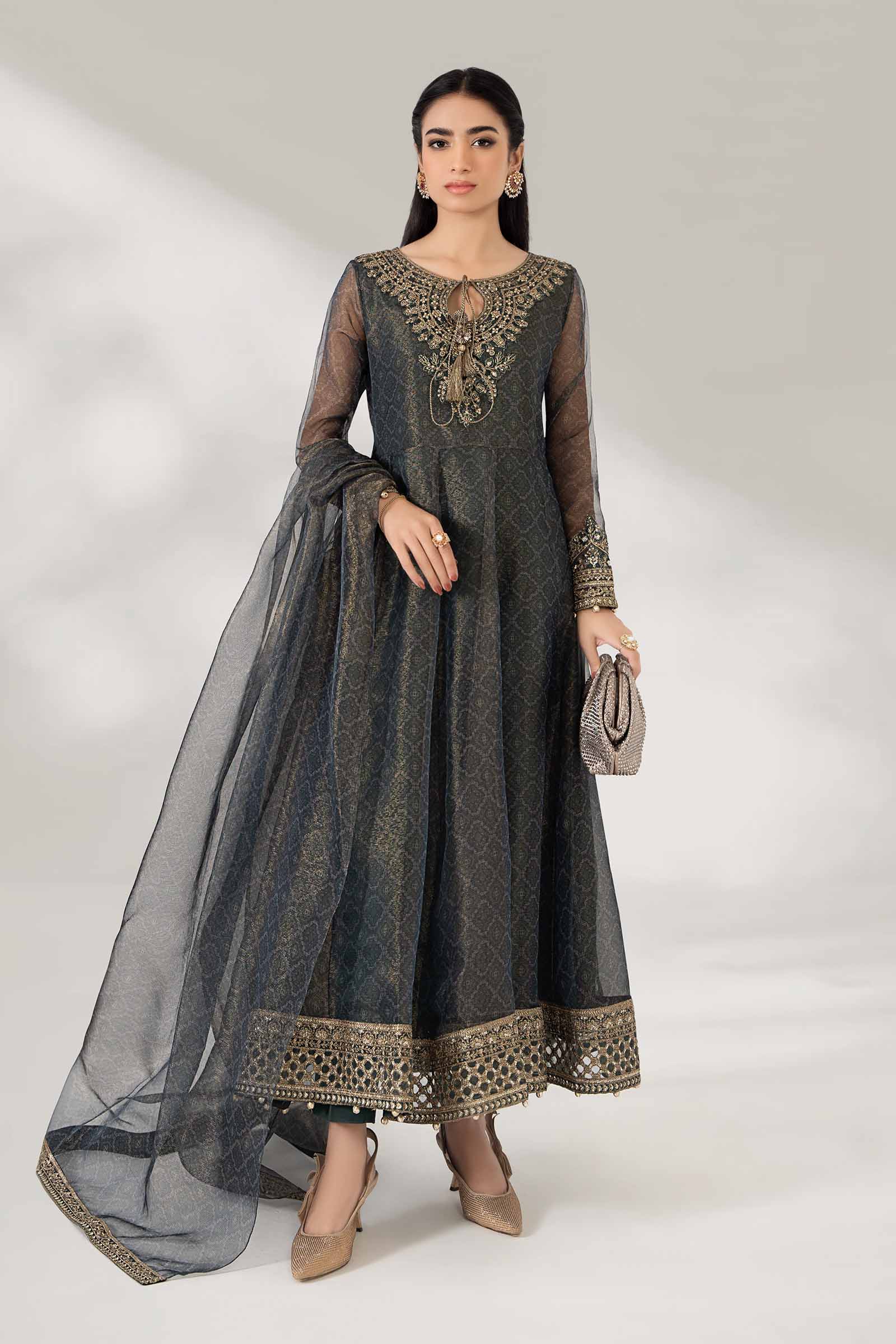 3 Piece Printed Polyester Cotton Suit – Maria.B. Designs (AE)