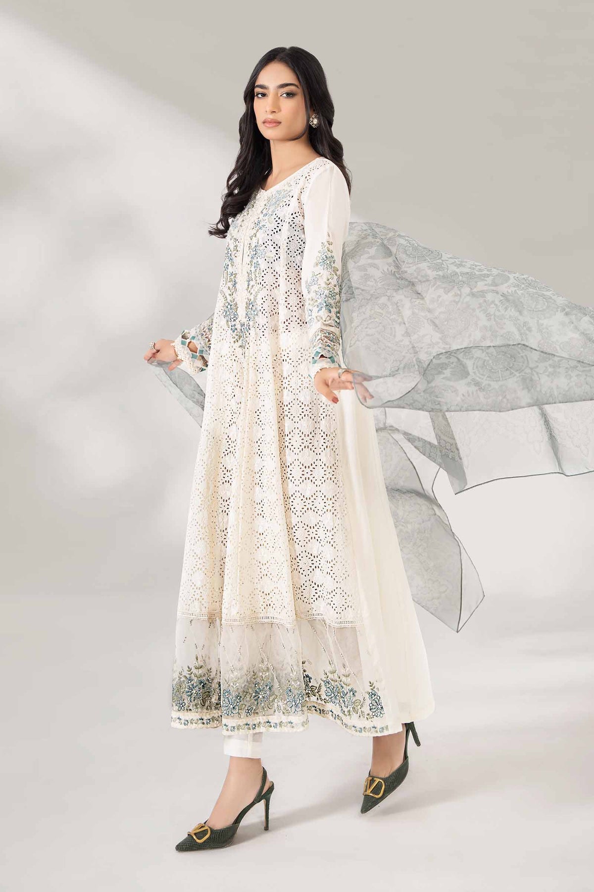 3 Piece Embroidered Net Suit | DW-EA24-08 – Maria.B. Designs (AE)