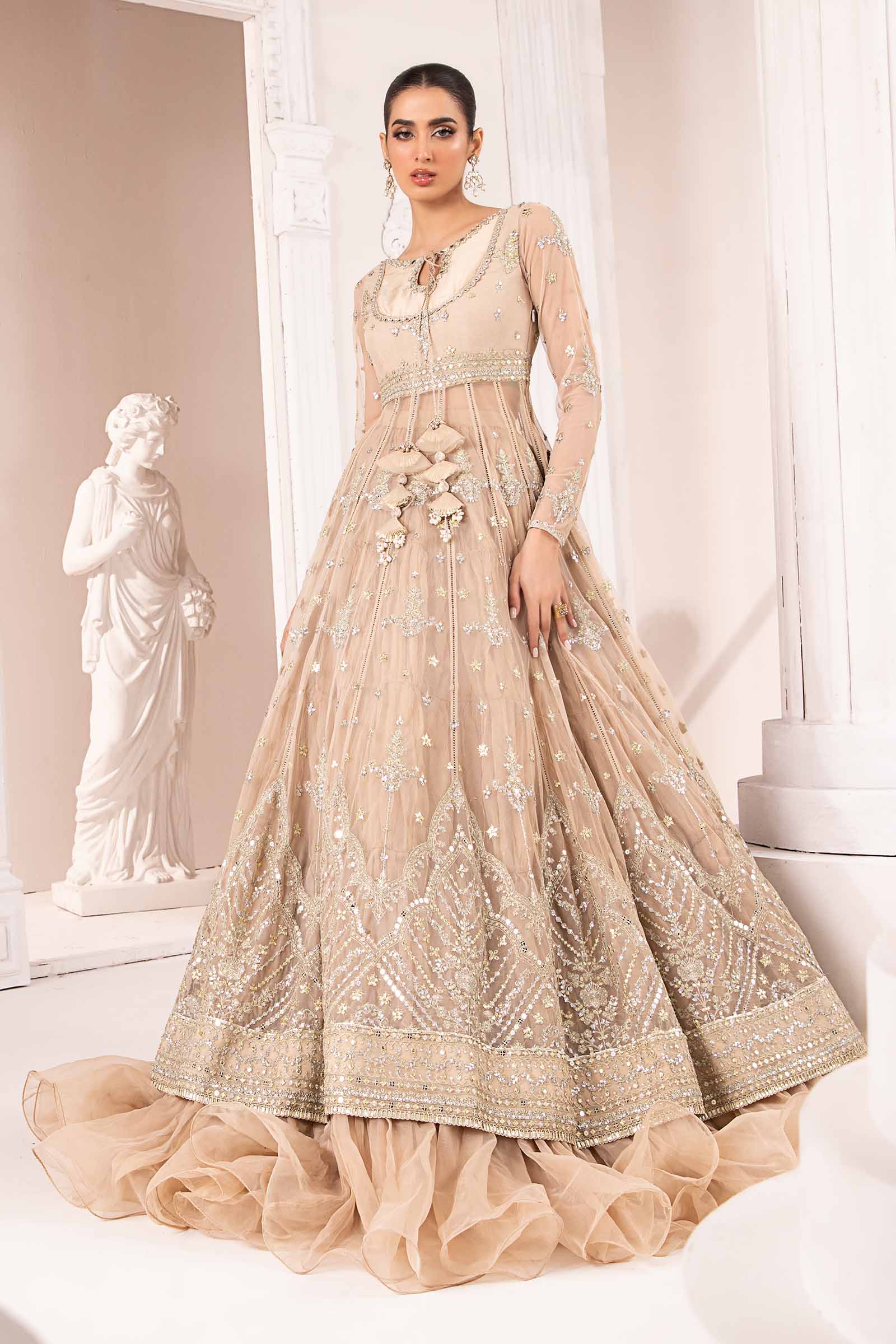 Embroidered Poly Net Fabric (1Pc) | LF-702 – Maria.B. Designs (AE)