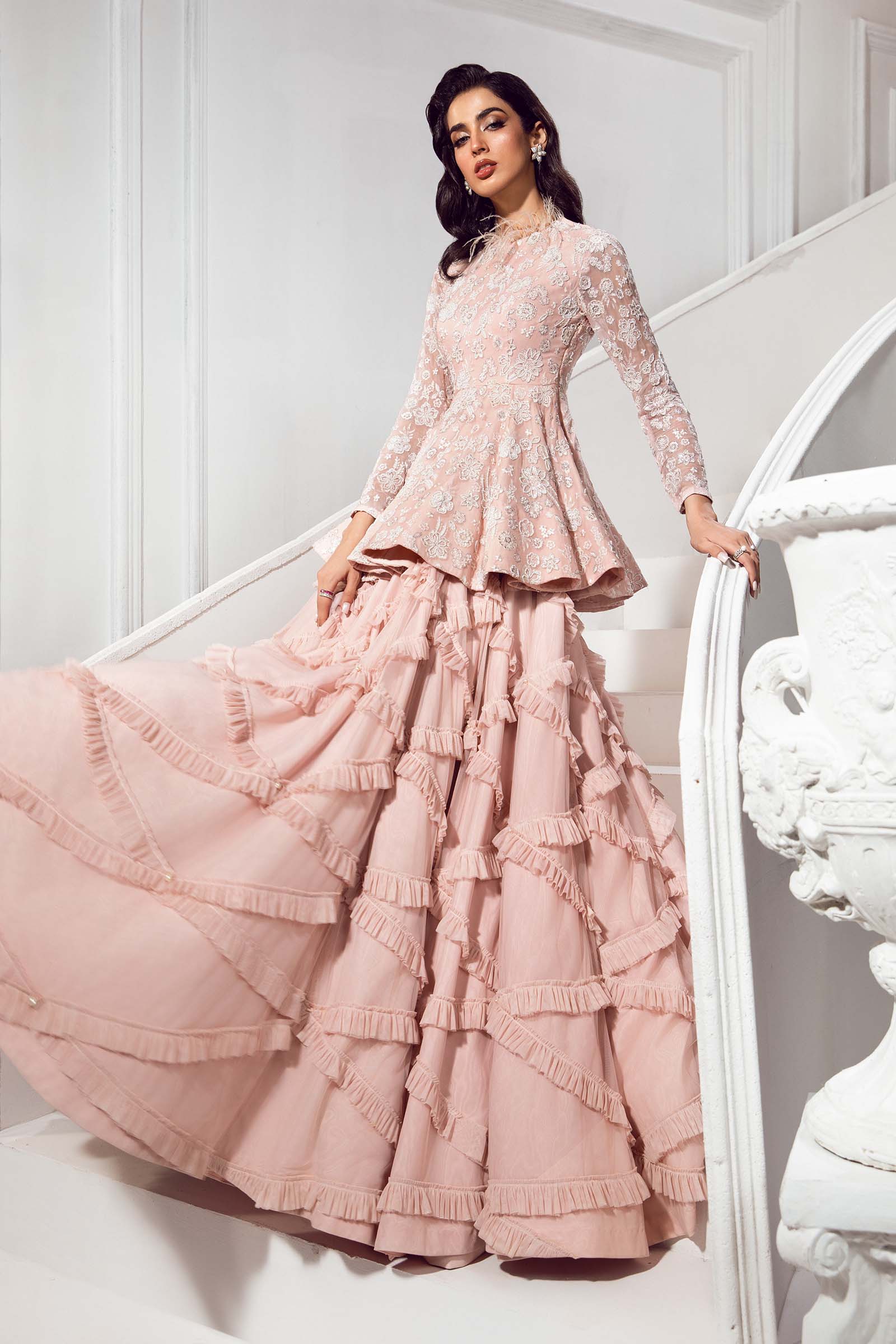 Embroidered Chiffon Fabric (4Pcs) | LF-721 – Maria.B. Designs (AE)