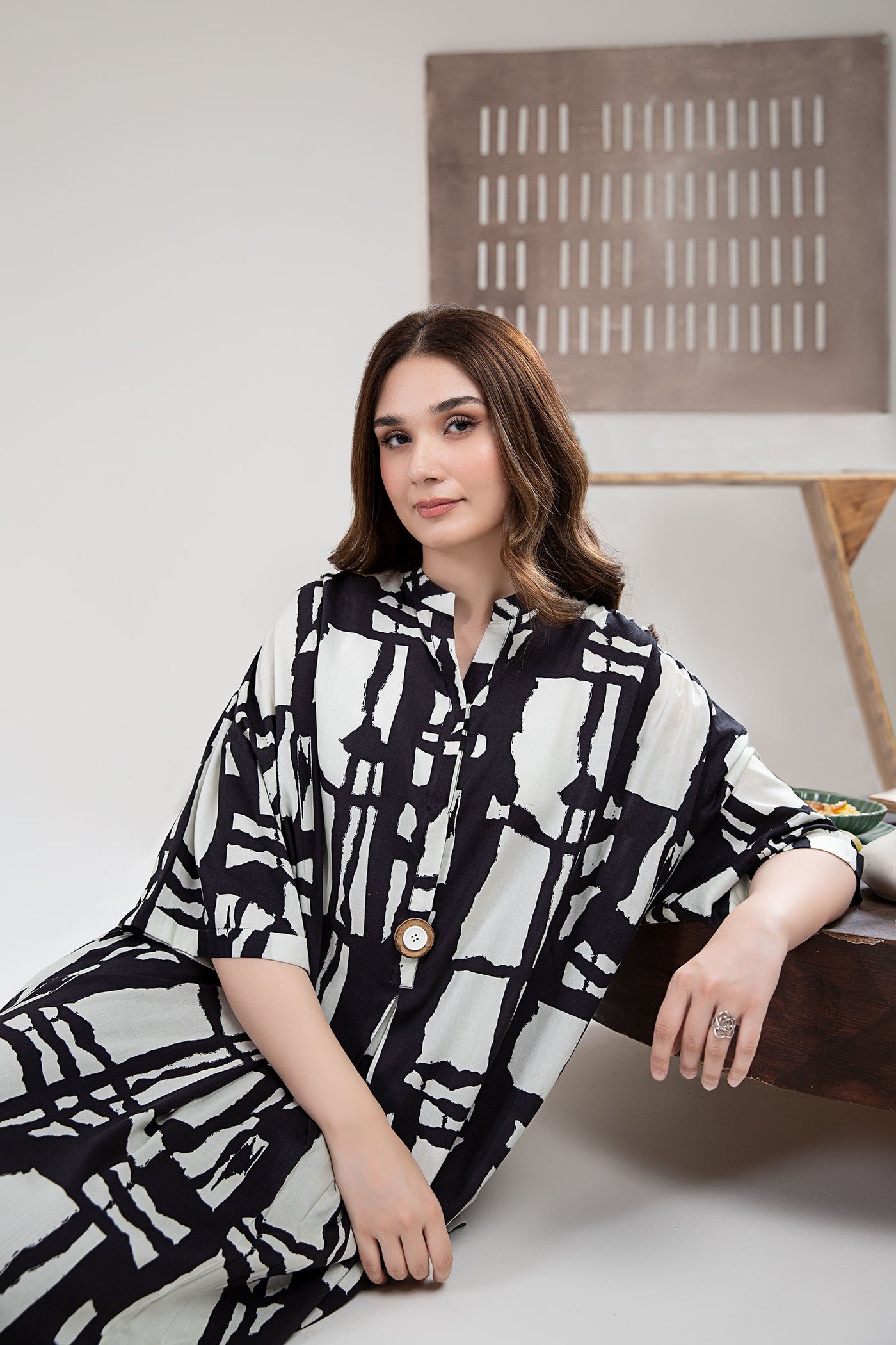 Printed Arabic Lawn Tunic – Maria.B. Designs (AE)