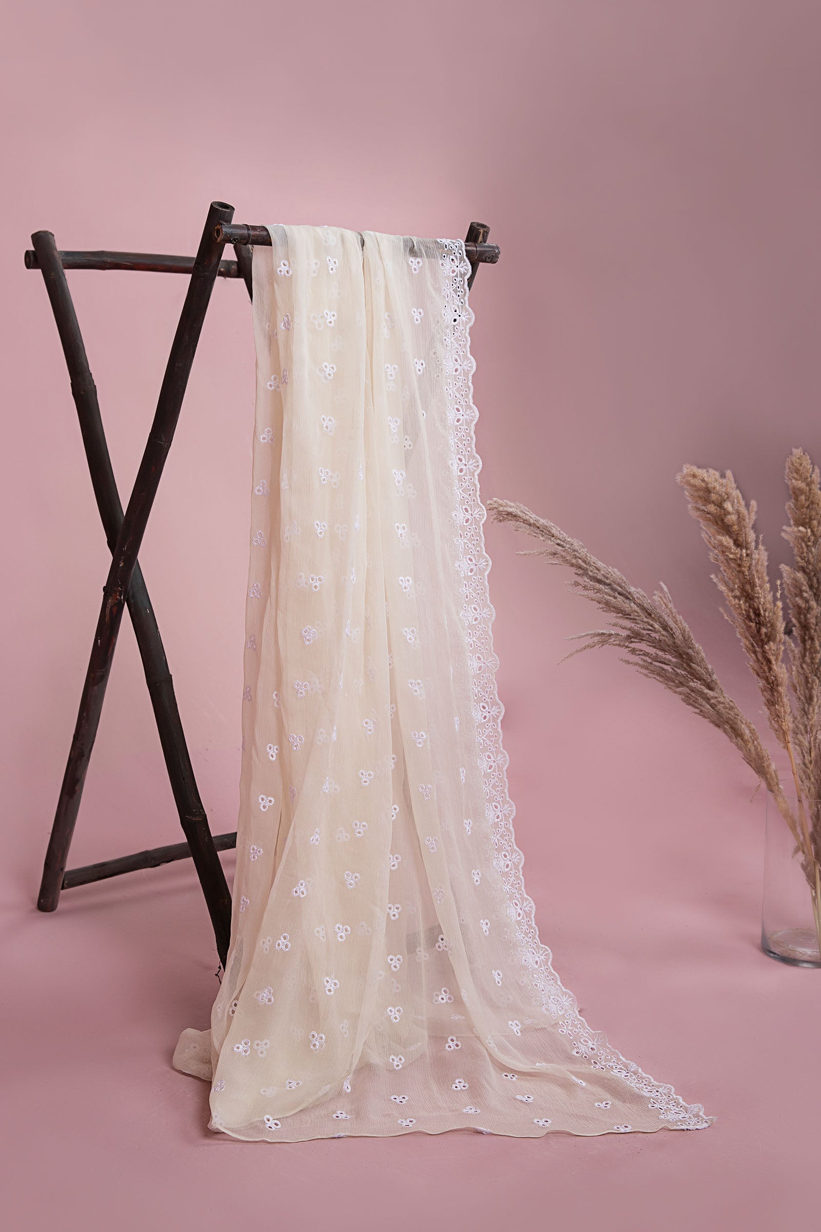 Embroidered Bamber Chiffon Dupatta – Maria.B. Designs (AE)