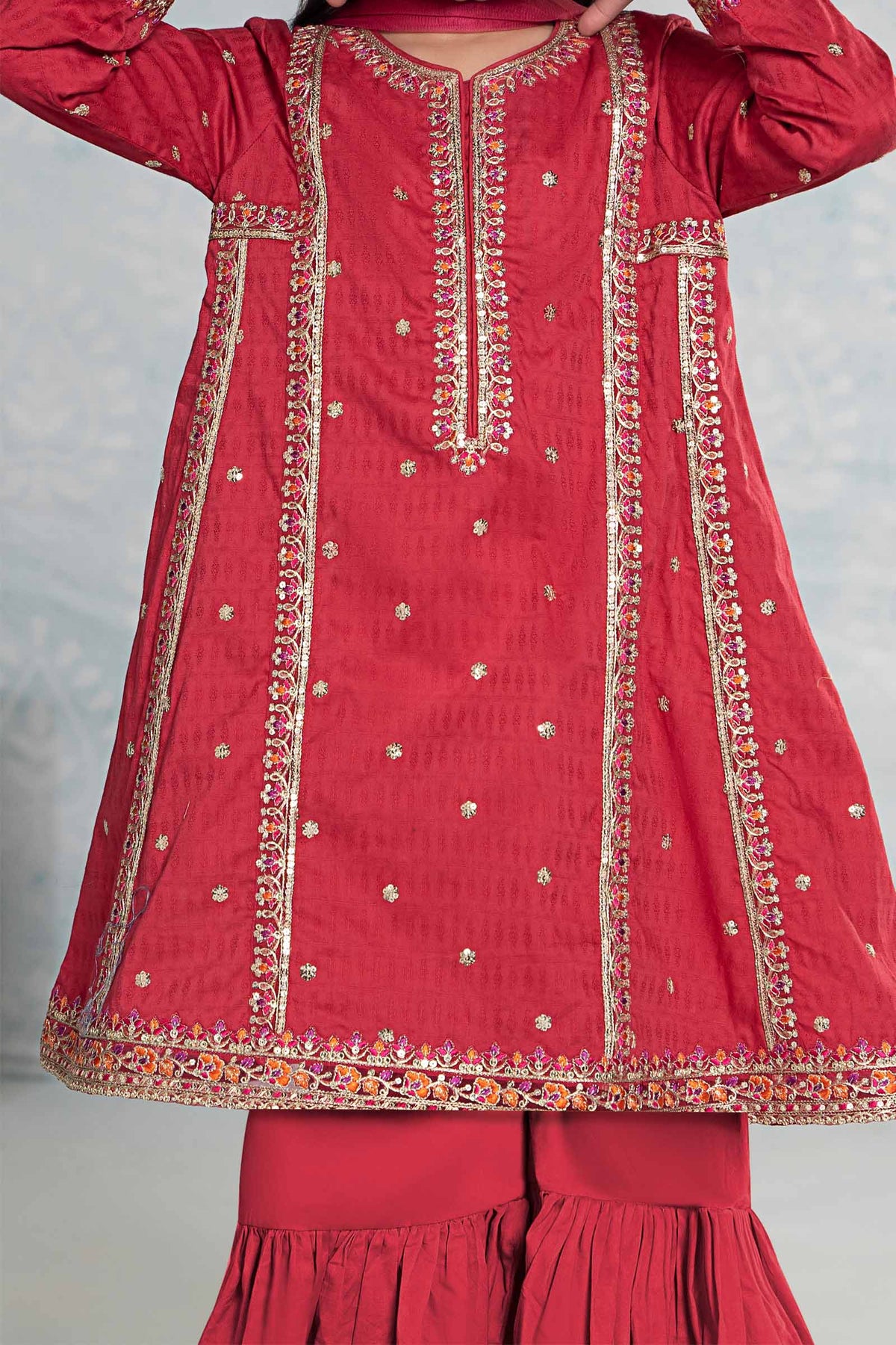 3 Piece Embroidered Dobby Suit | MKD-EF24-10 – Maria.B. Designs (AE)