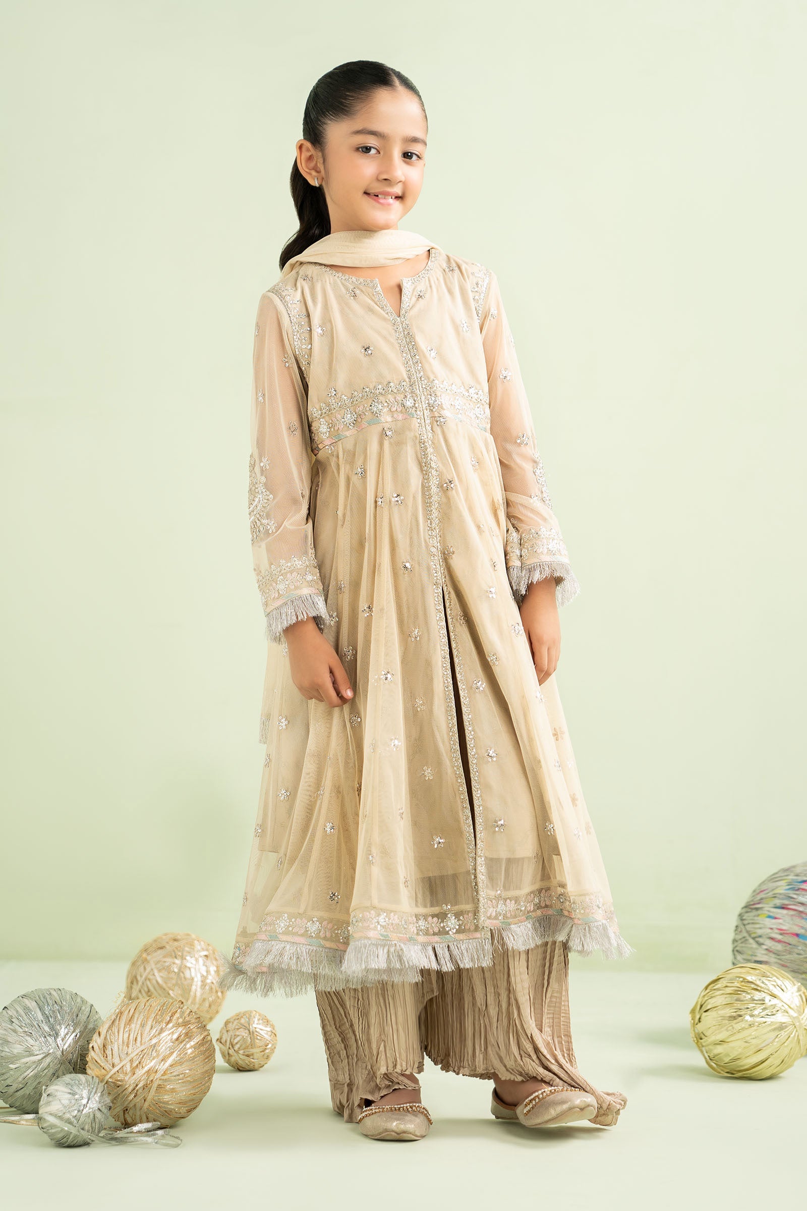 3 PIECE EMBROIDERED NET SUIT – Maria.B. Designs (AE)