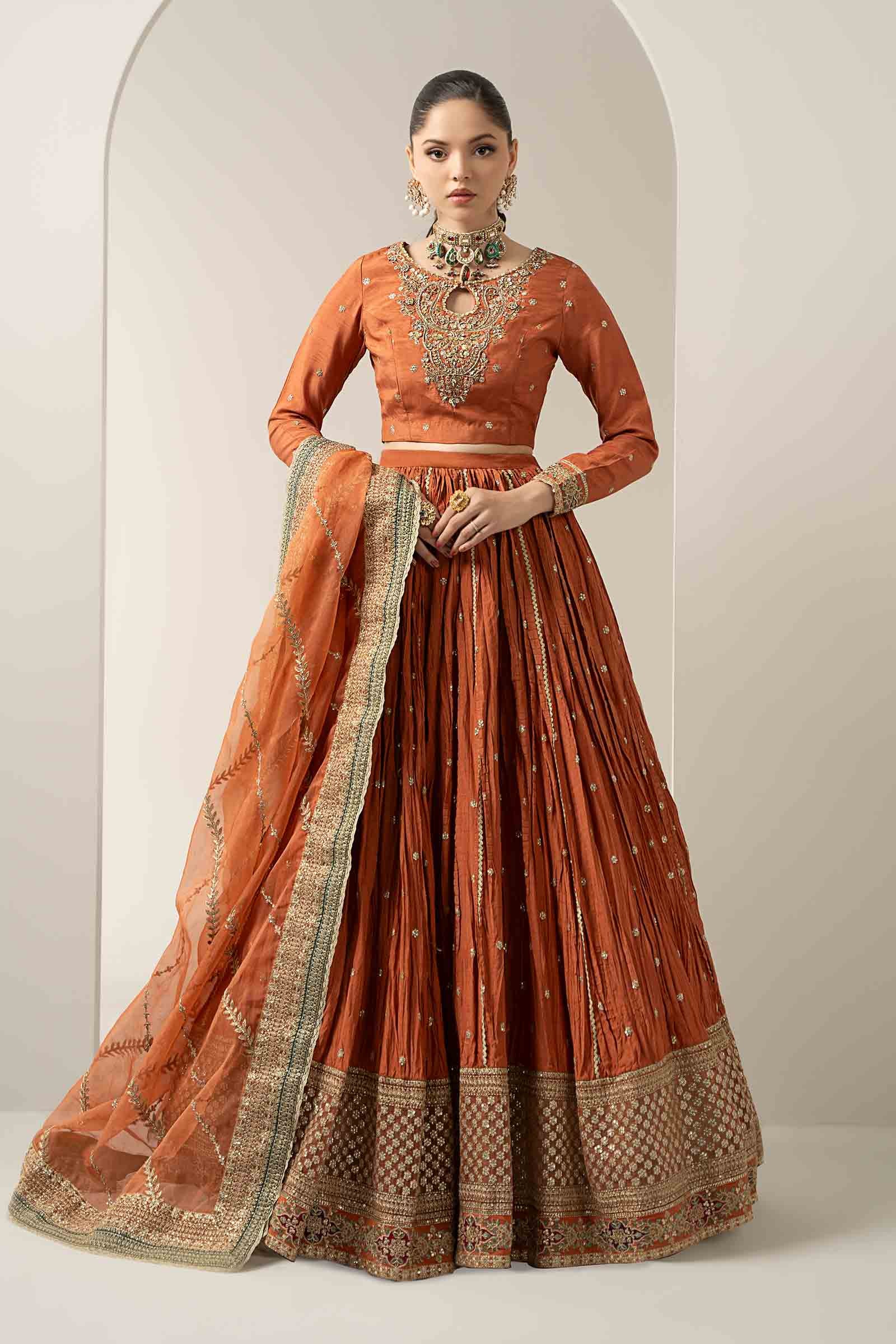 3 Piece Embroidered Raw Silk Suit – Maria.B. Designs (AE)