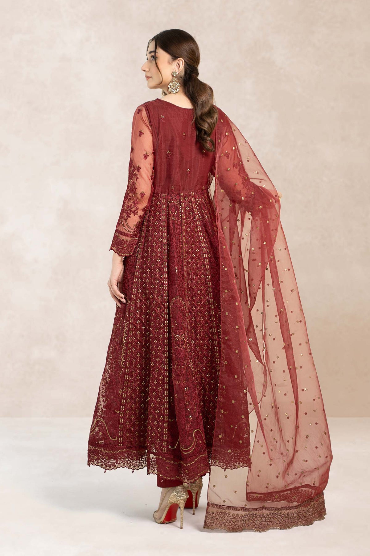 3 Piece Embroidered Frock | SF-EF22-01R1 – Maria.B. Designs (AE)