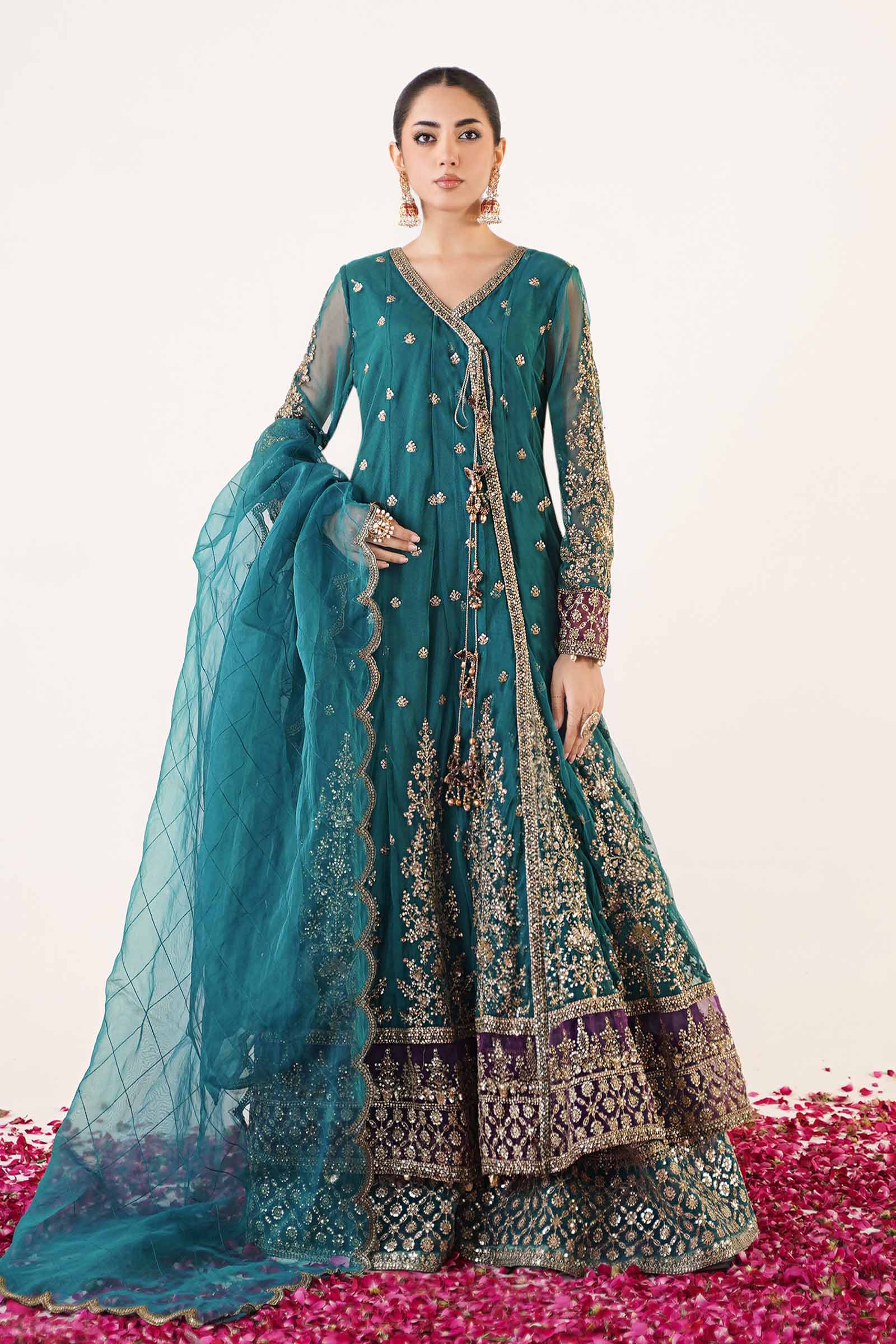 3 Piece Embroidered Net Suit – Maria.B. Designs (AE)