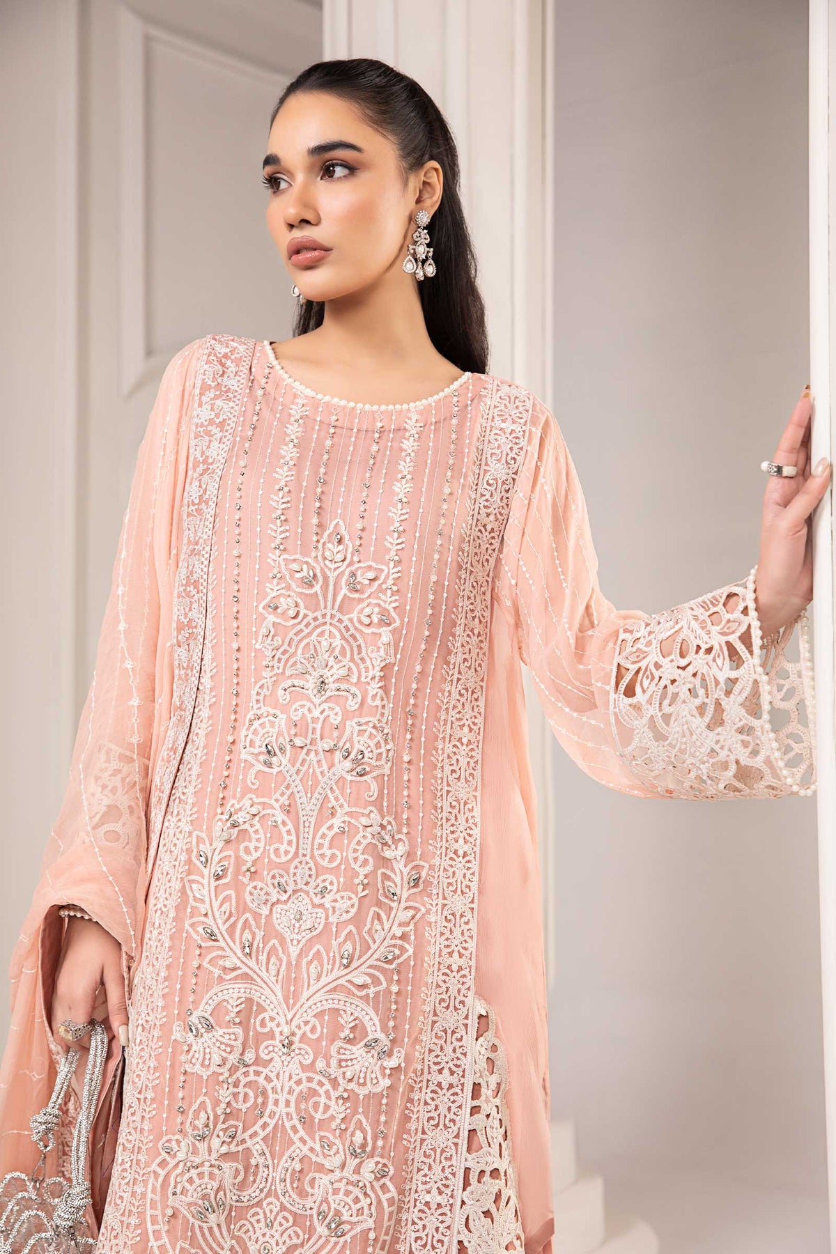 3 Piece Embroidered Chiffon Suit | SF-EF24-67 – Maria.B. Designs (AE)