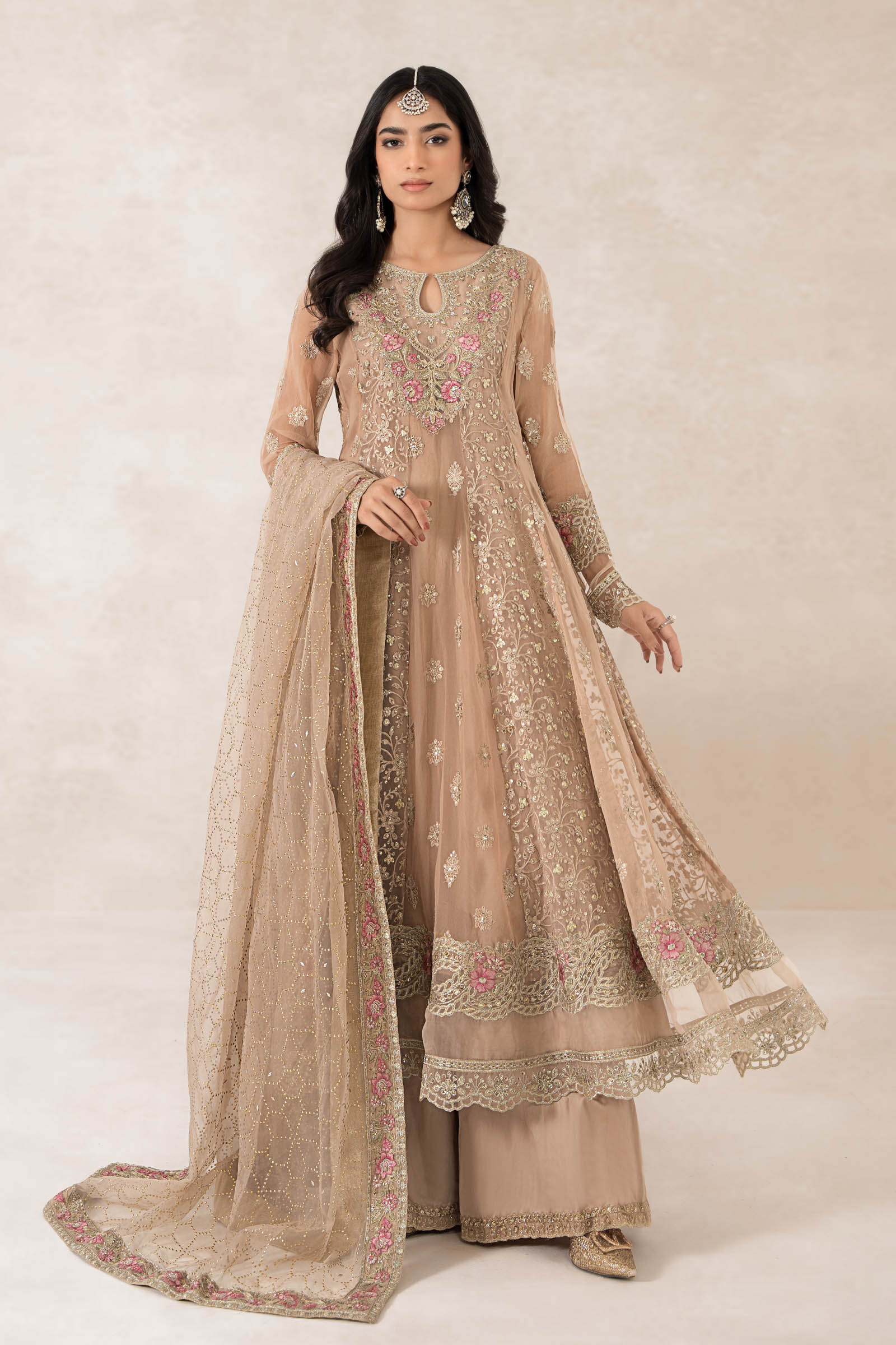 3 Piece Embroidered Bamber Chiffon Suit – Maria.B. Designs (AE)