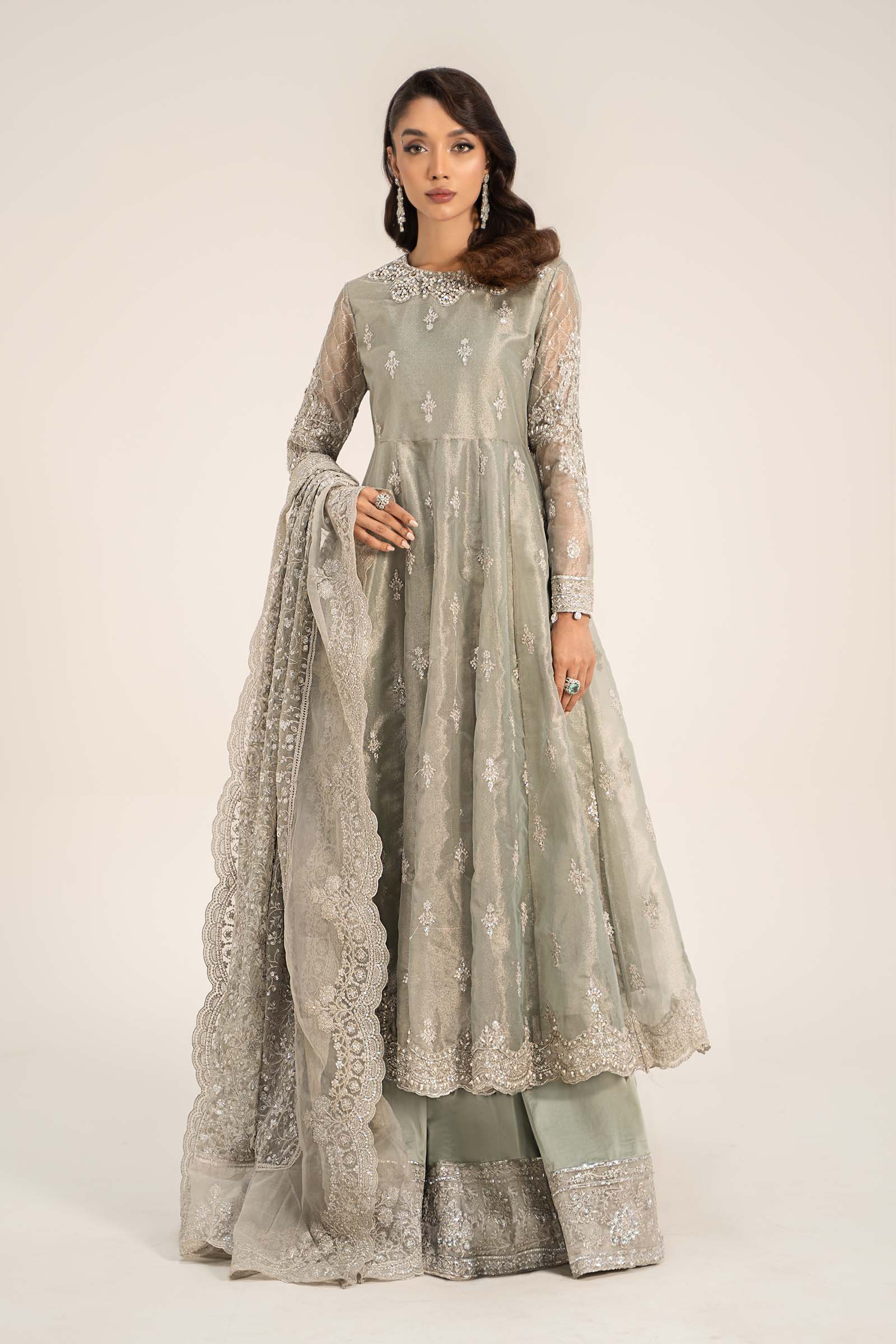 3 Piece Embroidered Tissue Suit – Maria.B. Designs (AE)