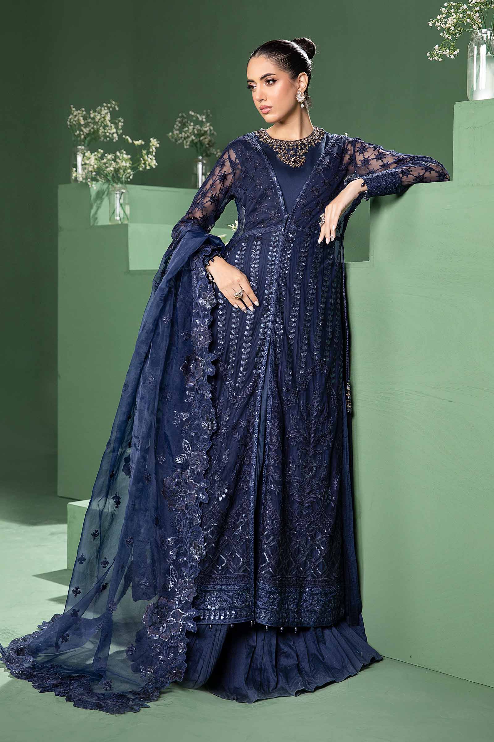 3 Piece Embroidered Net Suit – Maria.B. Designs (AE)
