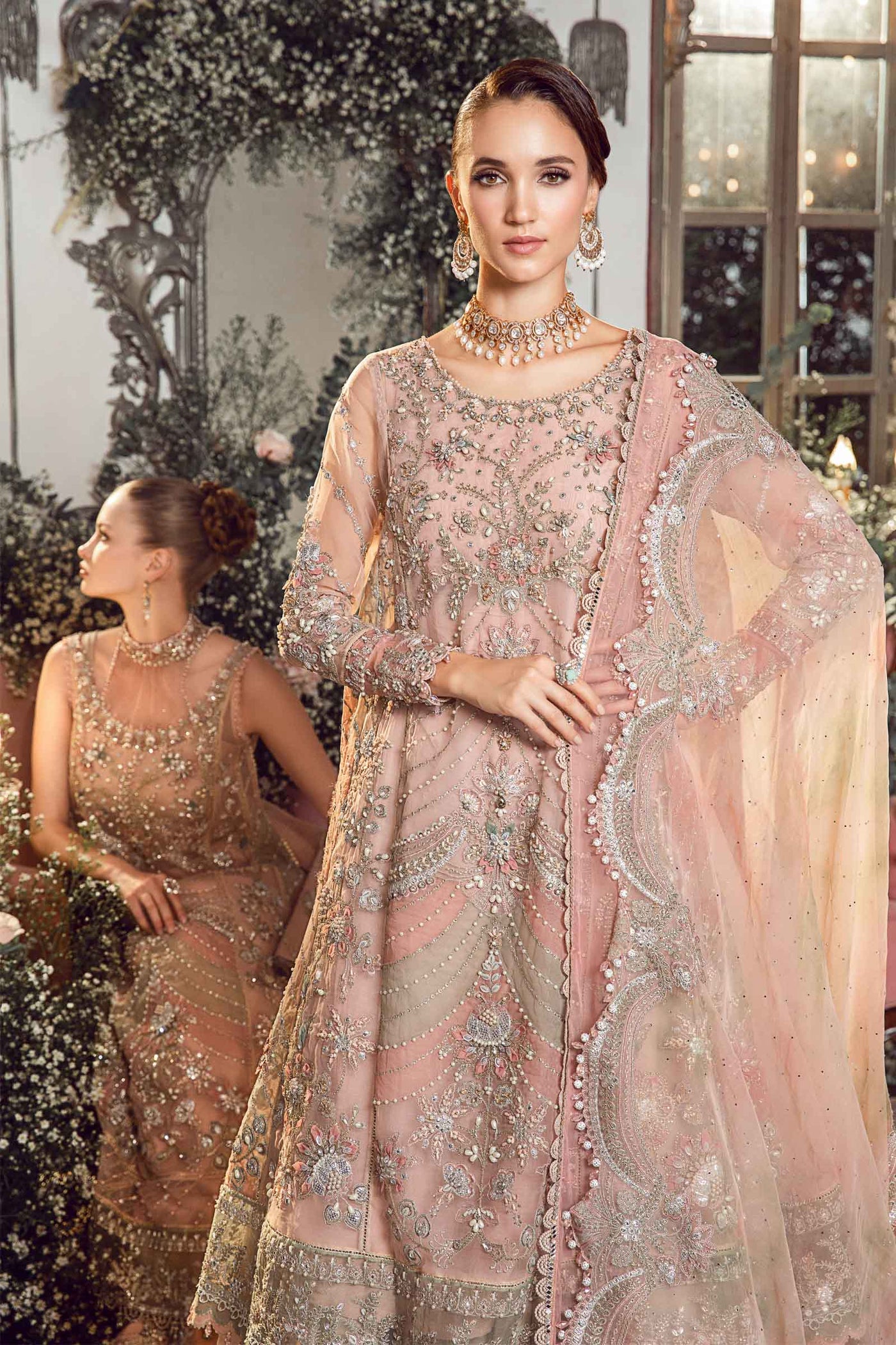 Unstitched Mbroidered | Pastel Pink BD-2706 – Maria.B. Designs (AE)