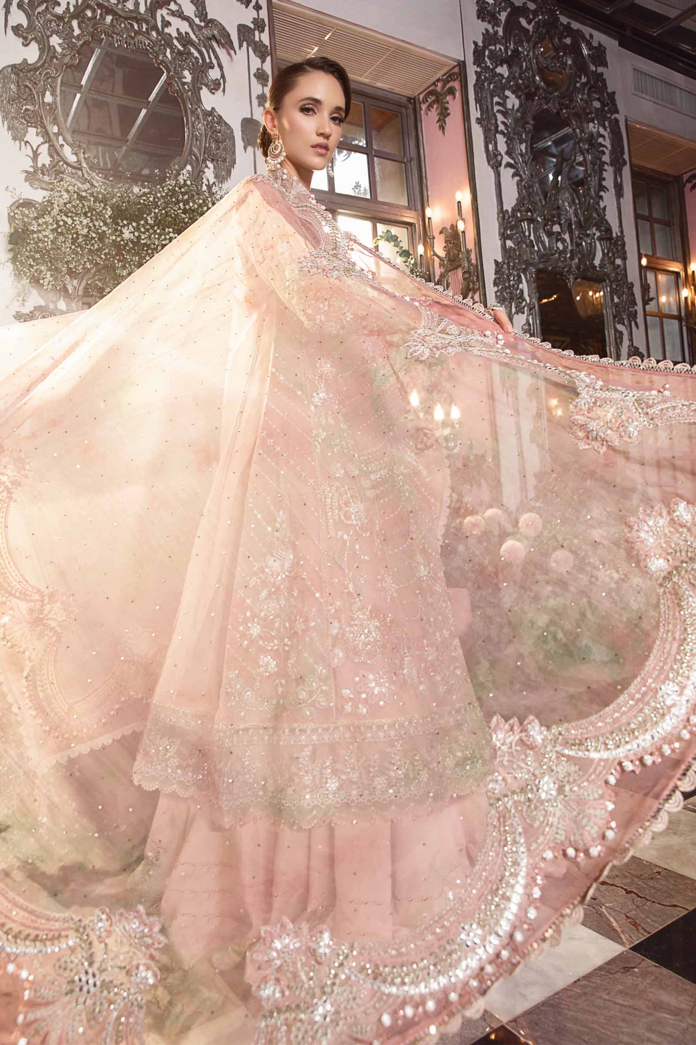Unstitched Mbroidered | Pastel Pink BD-2706 – Maria.B. Designs (AE)