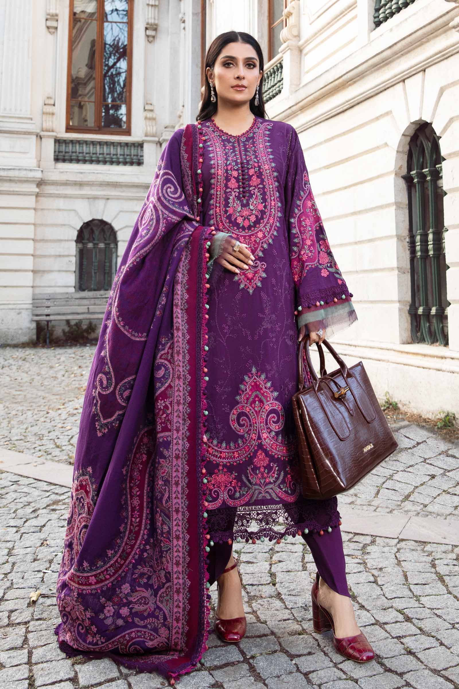 Unstitched Linen | Purple DL-1108 – Maria.B. Designs (AE)