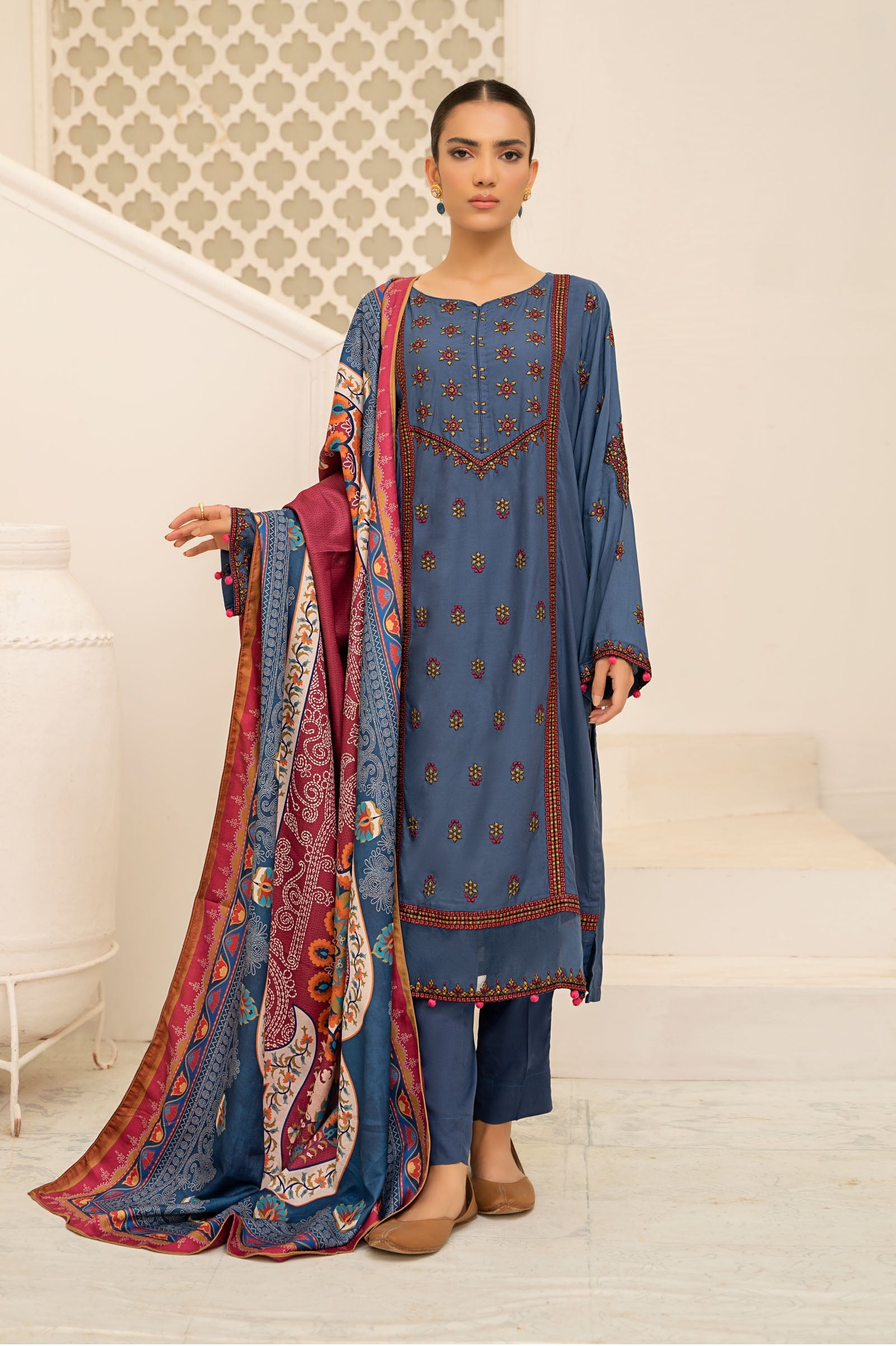 Suit Blue DW-W22-79 is available in Blue Color - Maria.B. – Maria.B ...