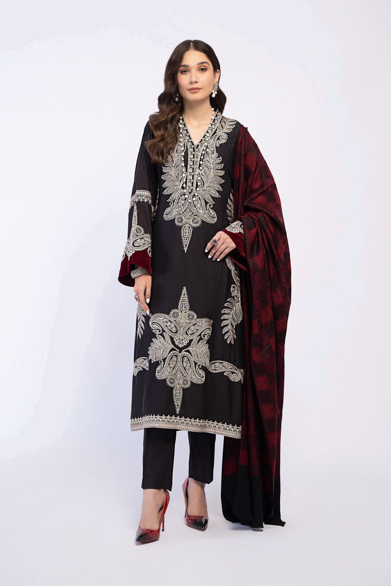 Suit Black and Maroon DLS-1004 – Maria.B. Designs (AE)
