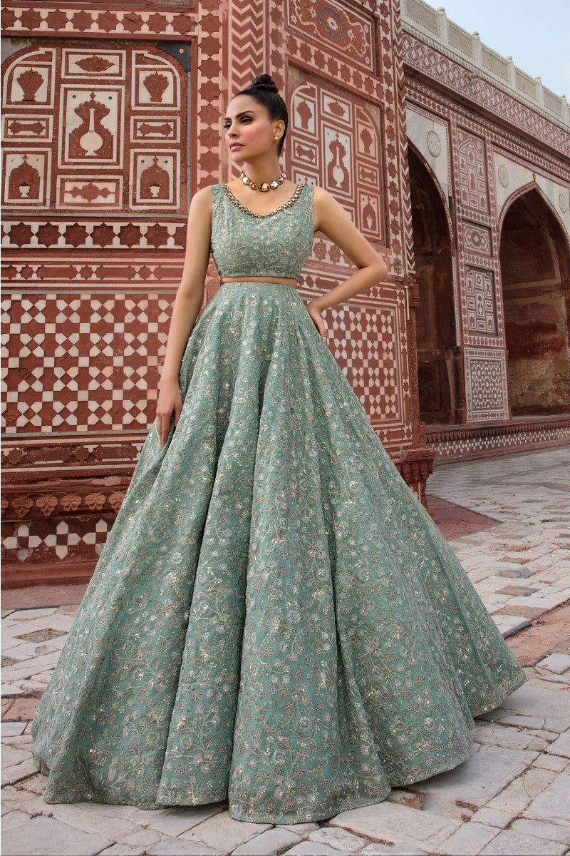 M.Luxe Fabrics LF-308-Ferozi – Maria.B. Designs (AE)