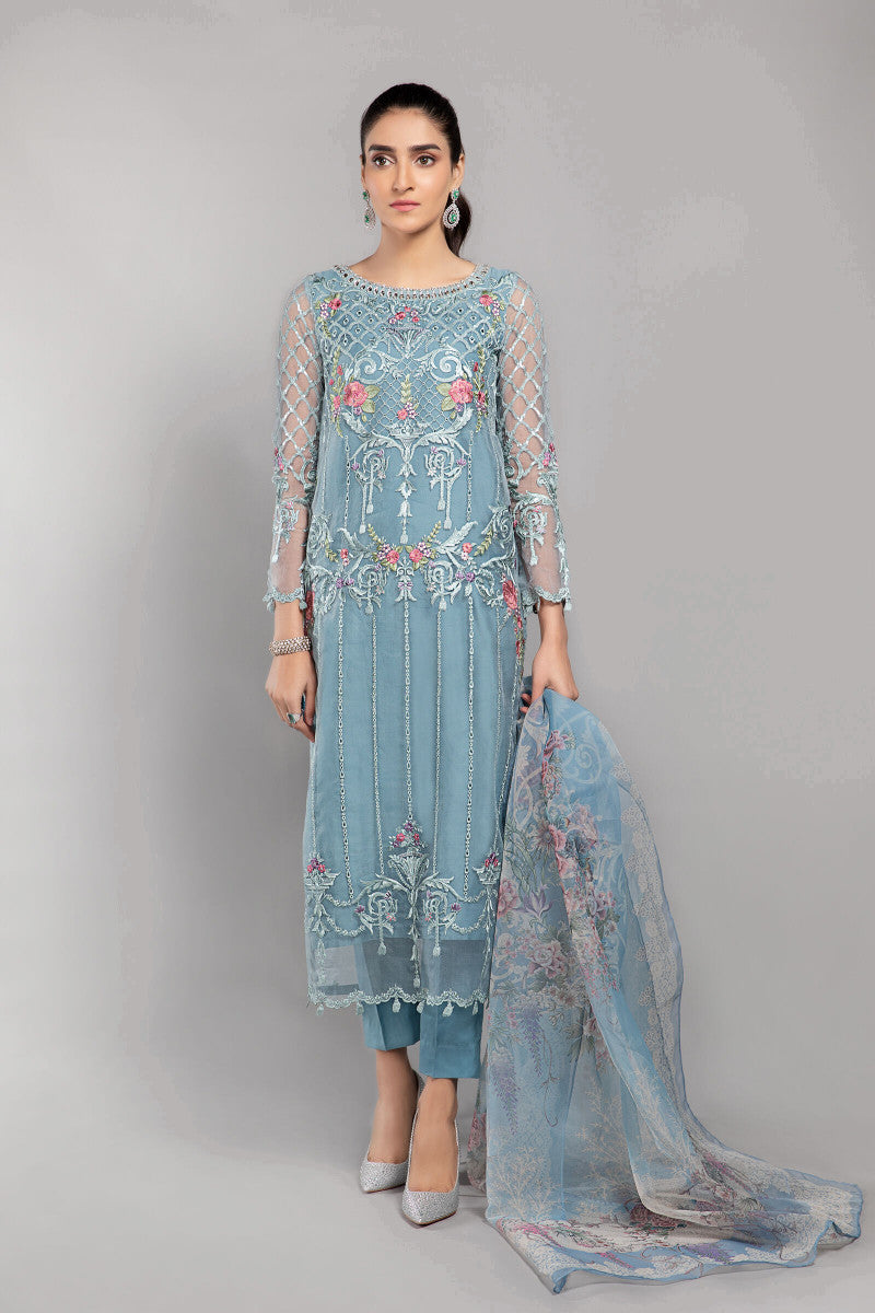 Suit Sky Blue SF-SS21-04 is available in Sky Blue Color - Maria.B ...